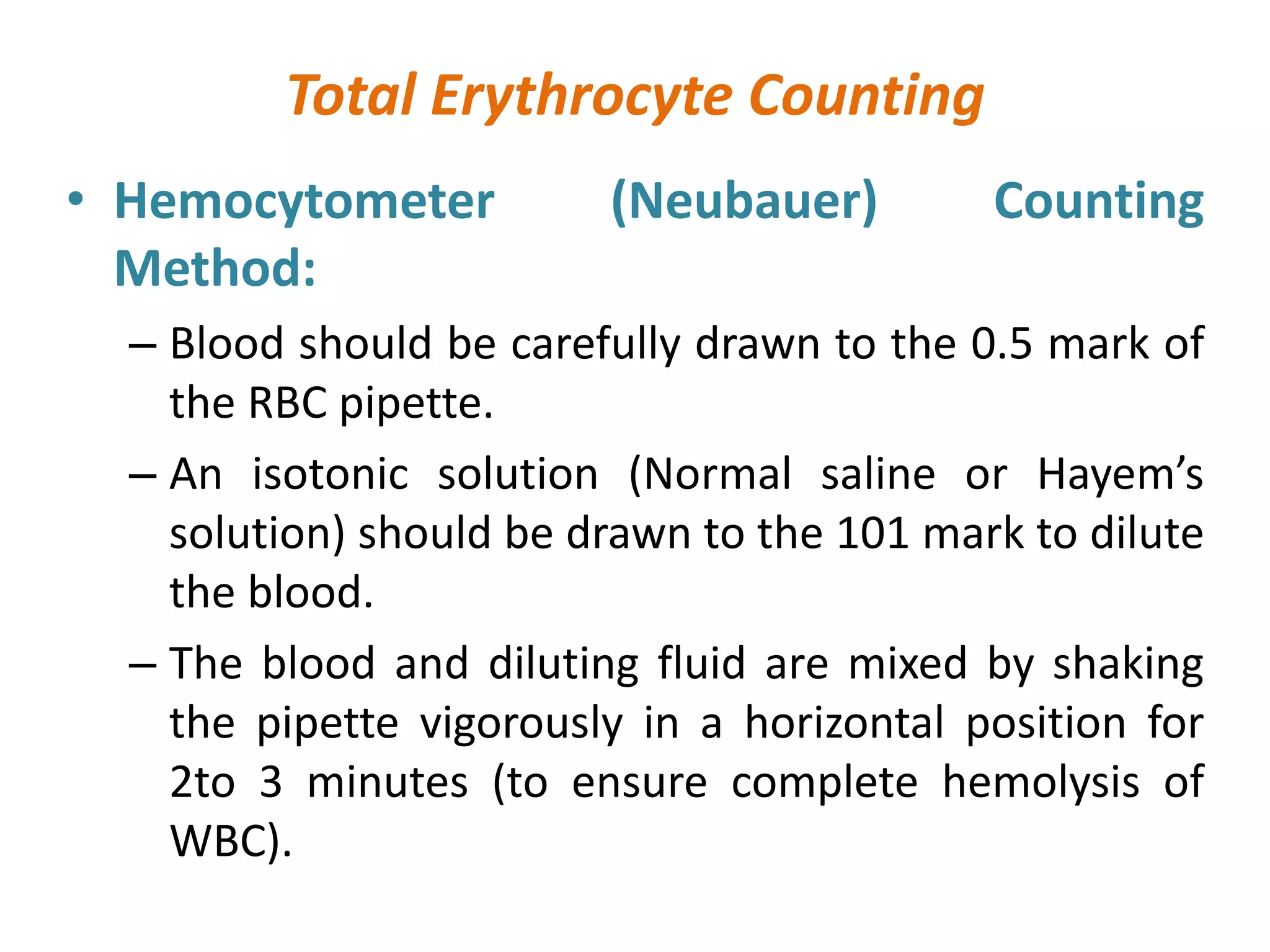 RBC count and WBC count | PPTX | Blood Disorders | Diseases and Conditions