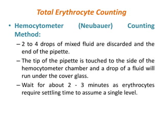 RBC count and WBC count | PPTX