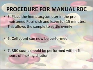 Rbc counting unopette | PPT