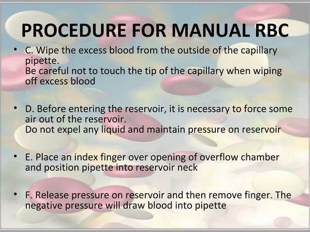 Rbc counting unopette | PPT | Blood Disorders | Diseases and Conditions