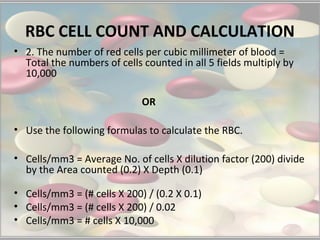 Rbc counting unopette | PPT