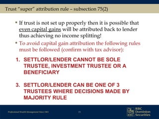 Using family trusts to income split | PPT