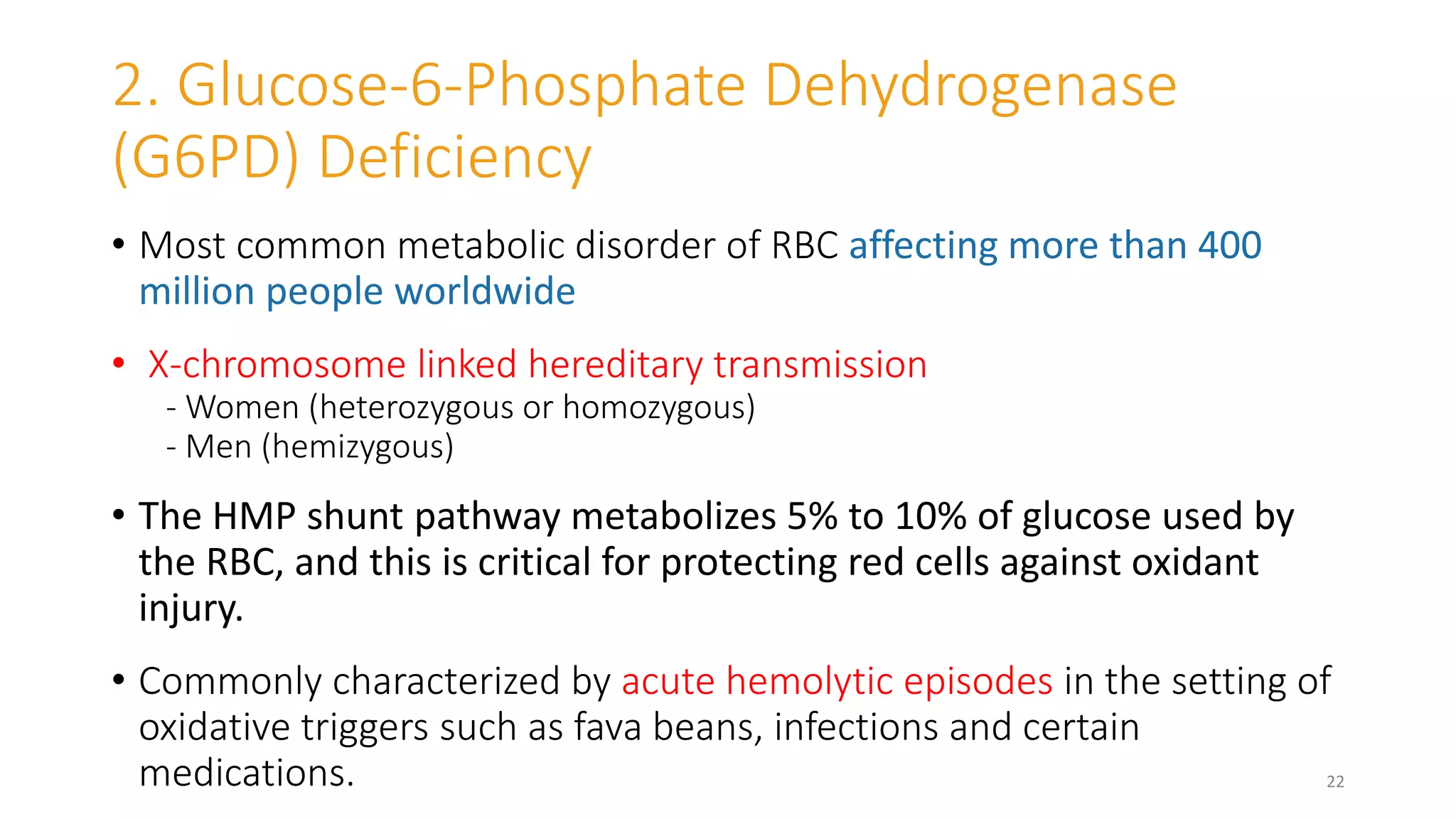 Metabolism of RBC and RBC Enzymopathies | PPTX