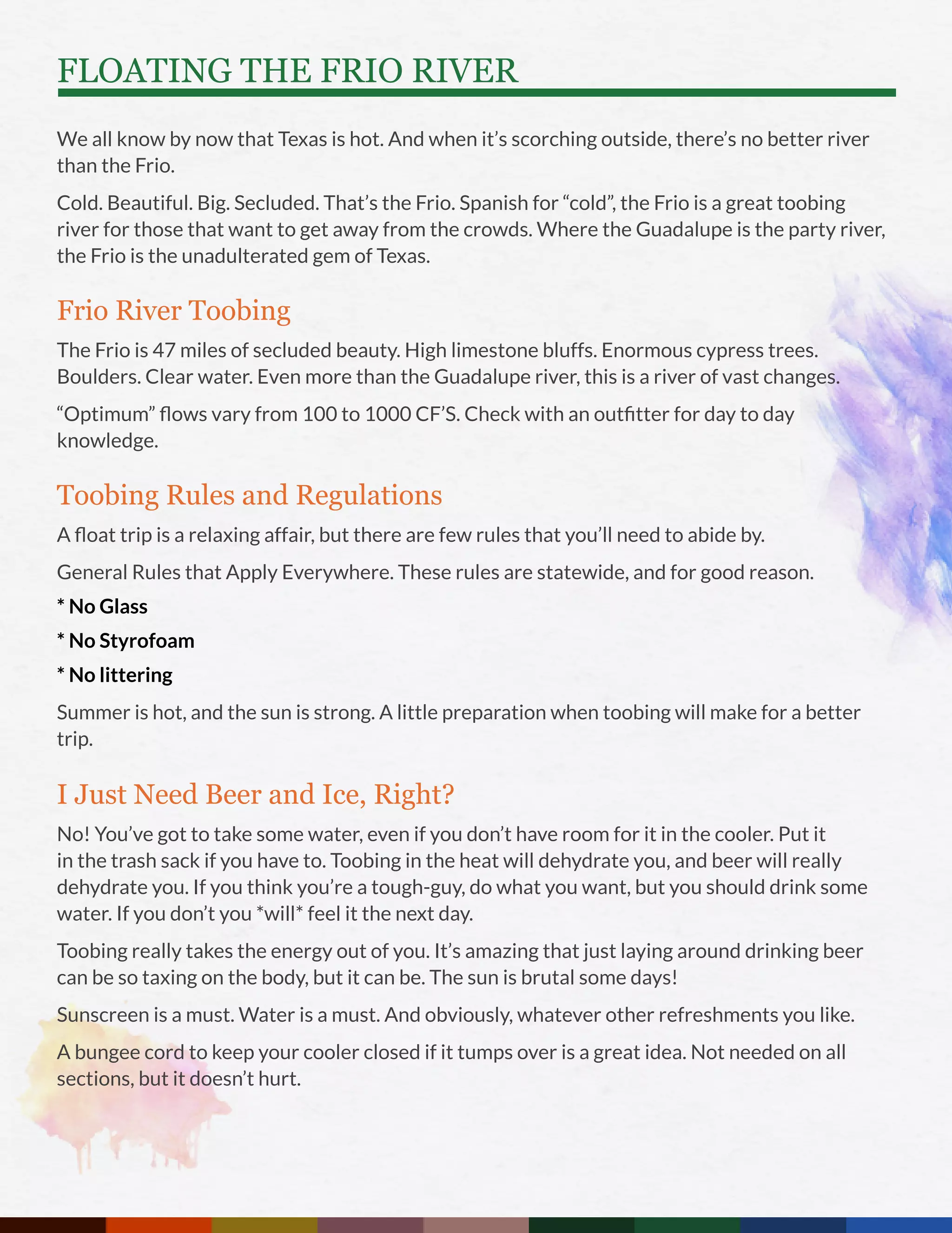 Frio Canyon Adventure Guide | PDF