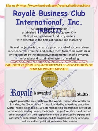 Royal business club plan | PPTX