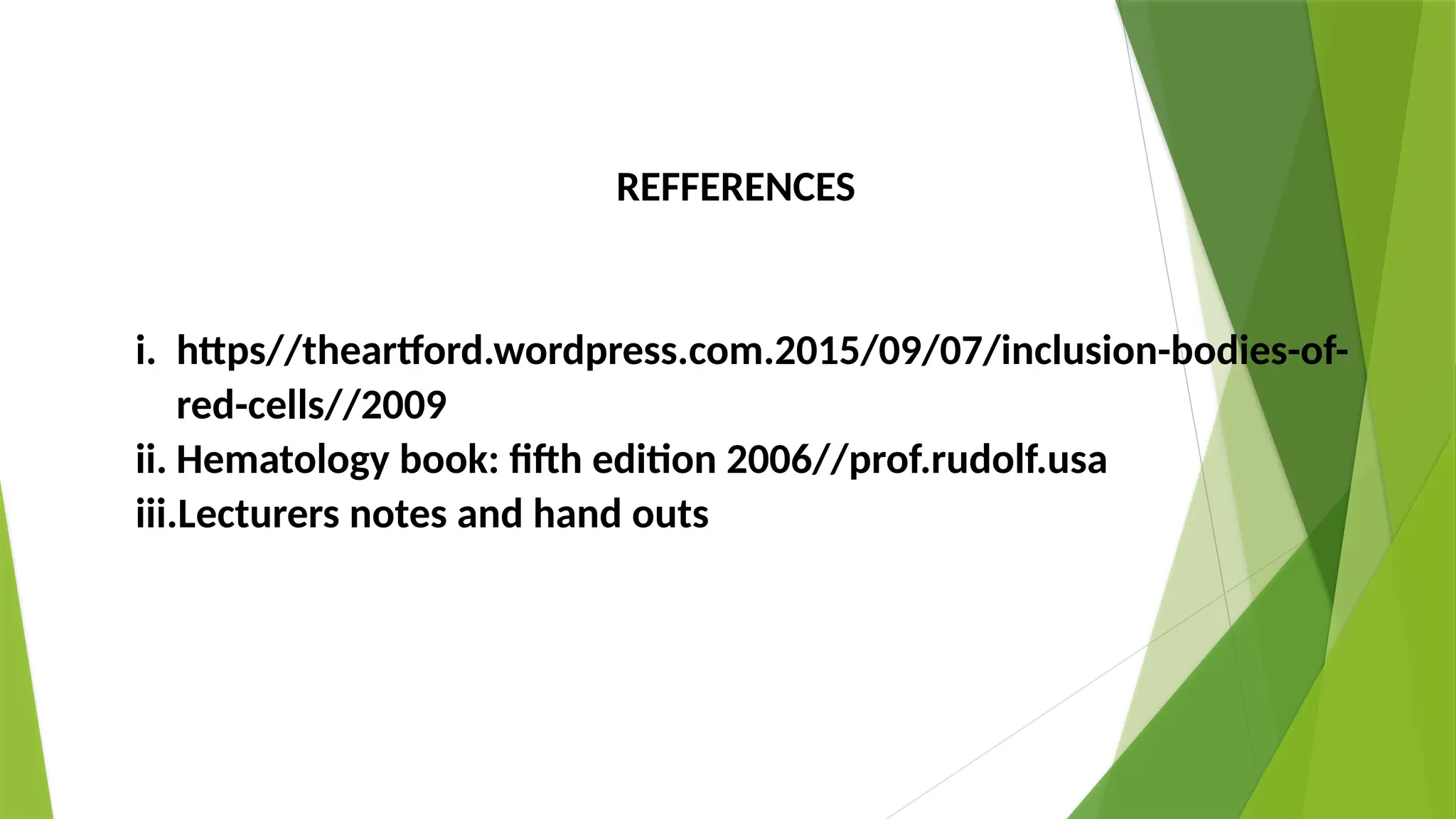 RBC inclusion bodies. pptx | PPTX
