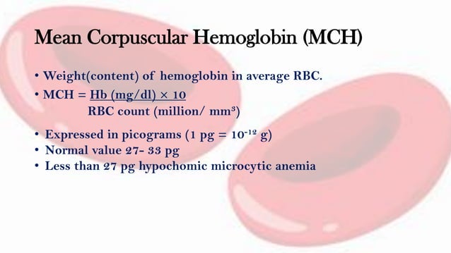 RBC Indices- MCV, MCH, MCHC II Blood Physiology | PDF