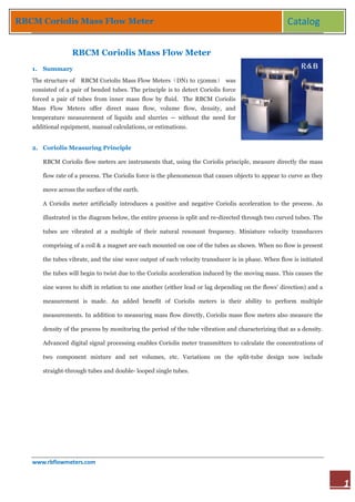 Rbcm coriolis mass flowmeter 2017 | PDF | Physics | Science