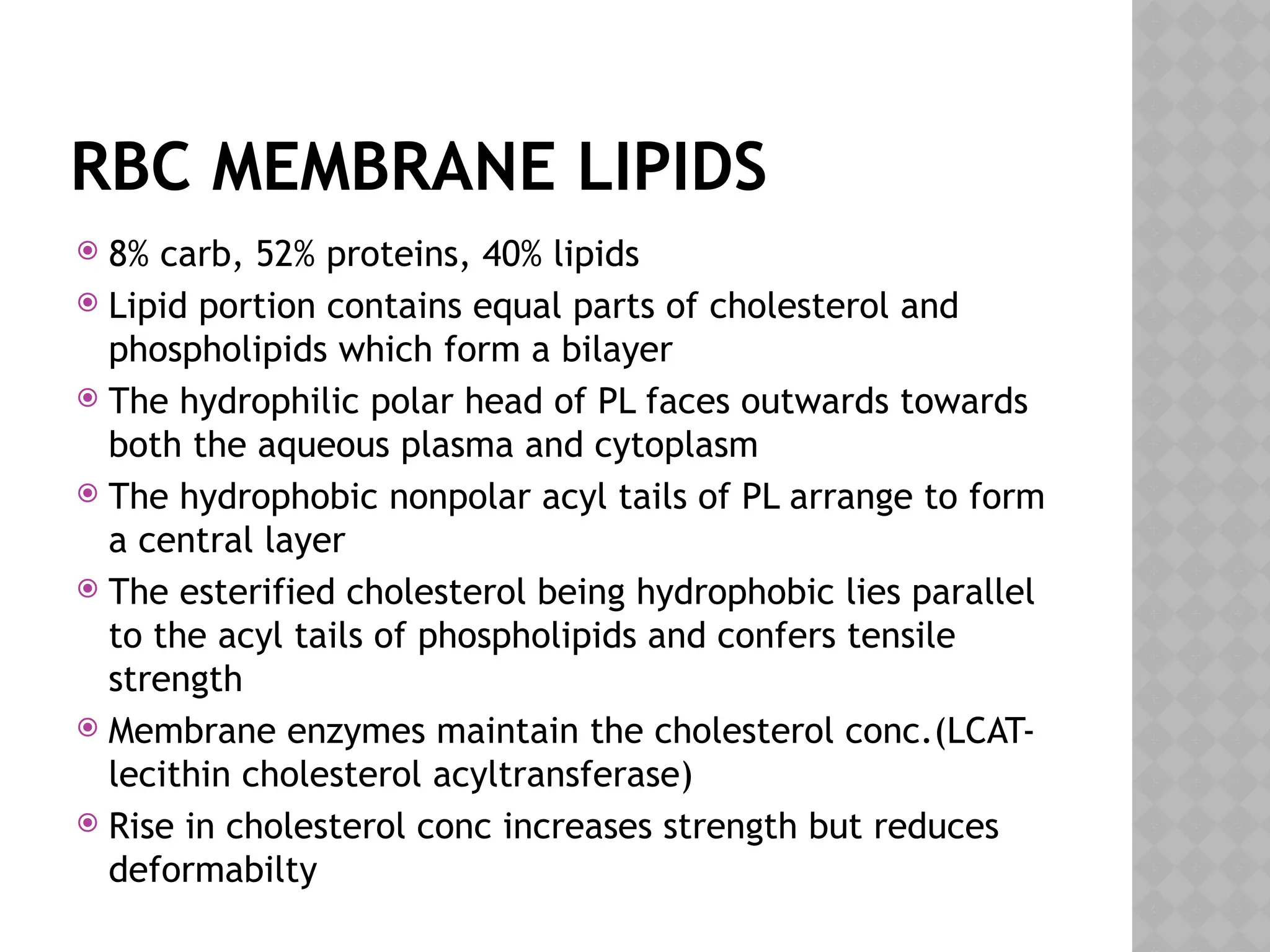 RBC MEMBRANE STRUCTURE AND ITS DISORDERS.pptx
