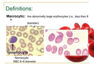 RBC morphology and Disease that may be associated with abnormal ...