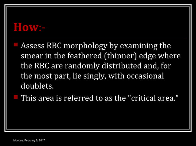 Rbc morphology | PPT | Blood Disorders | Diseases and Conditions