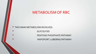 RED BLOOD CELLS (RBC) | PPTX