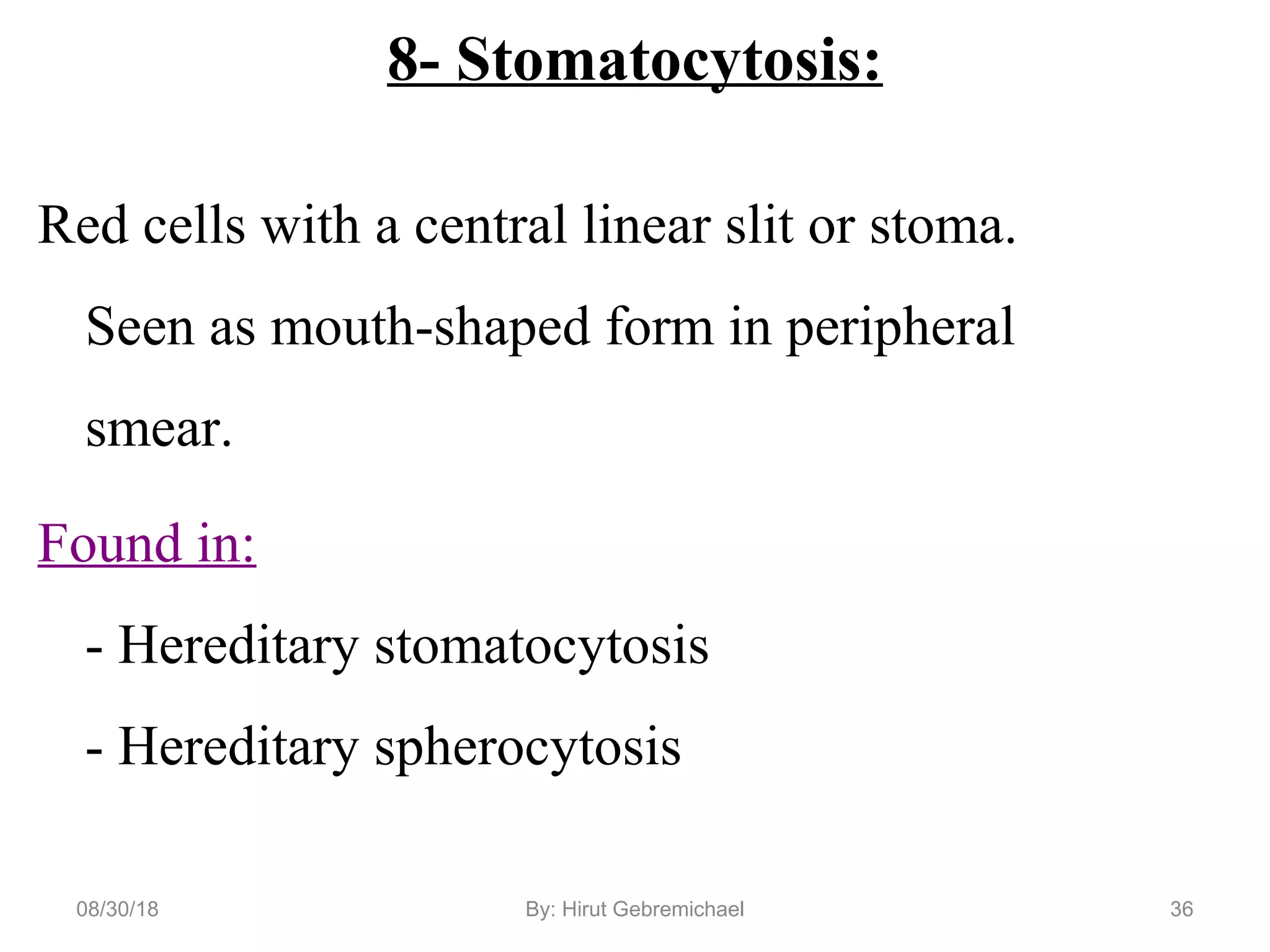 Red Blood Cell disorder | PPT
