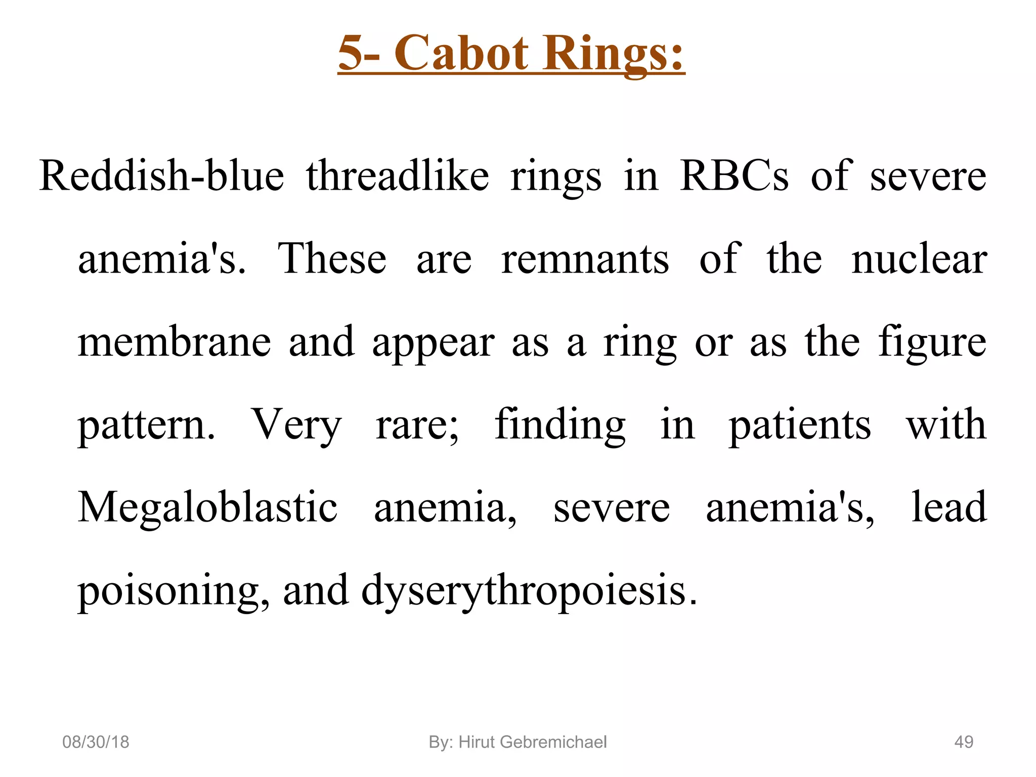 Red Blood Cell disorder | PPT