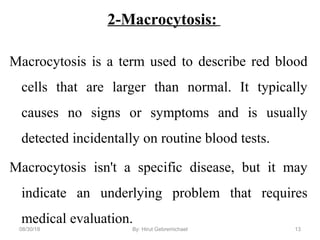 Red Blood Cell disorder | PPT