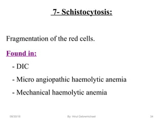 Red Blood Cell disorder | PPT