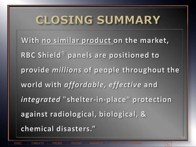 RBC Shield® Tiles: Complete WMD Protection | PPT