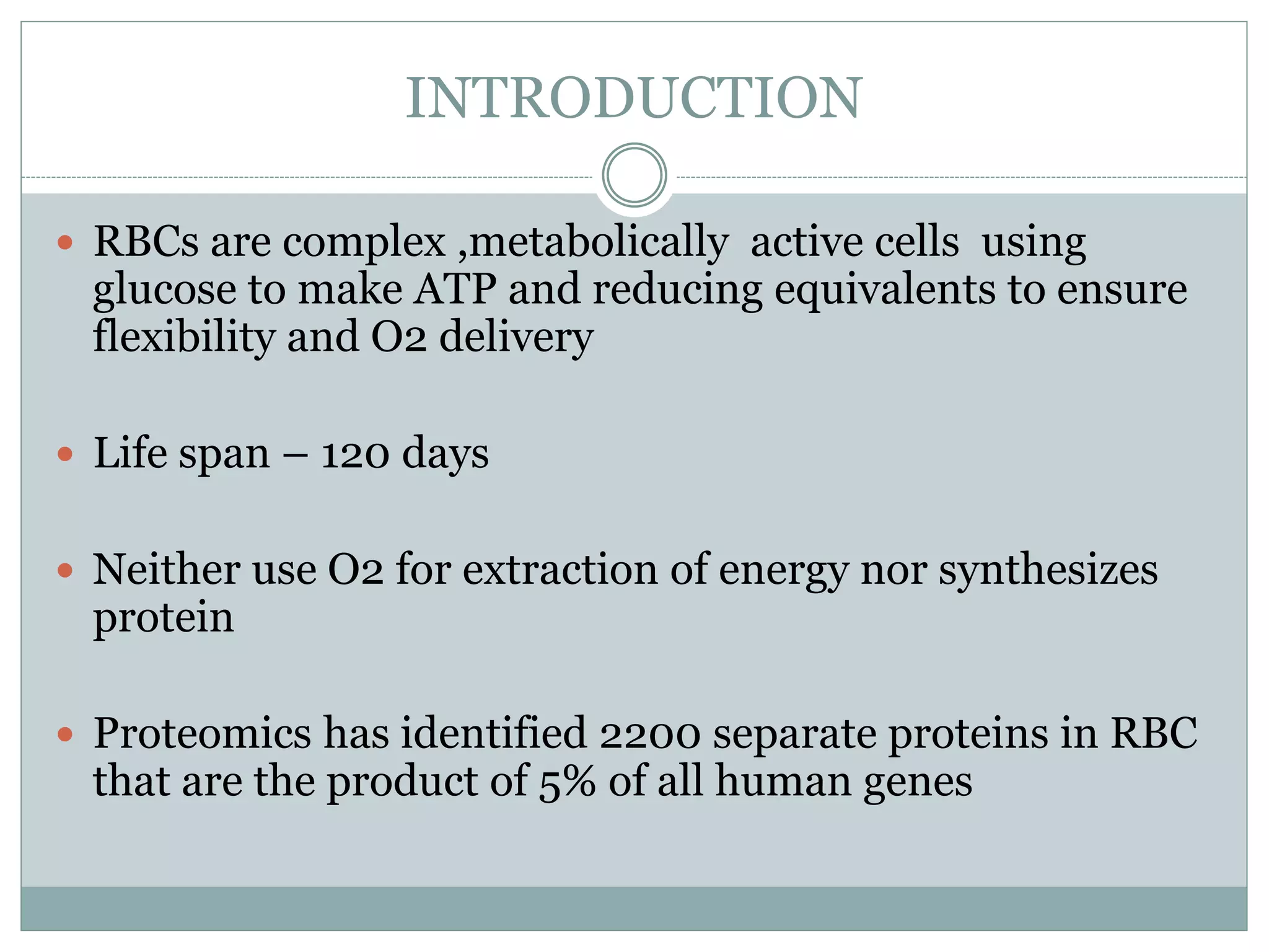 Rbc structure and metabolism | PPTX