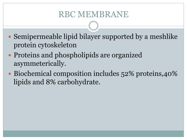 Rbc structure and metabolism | PPTX | Chemistry | Science