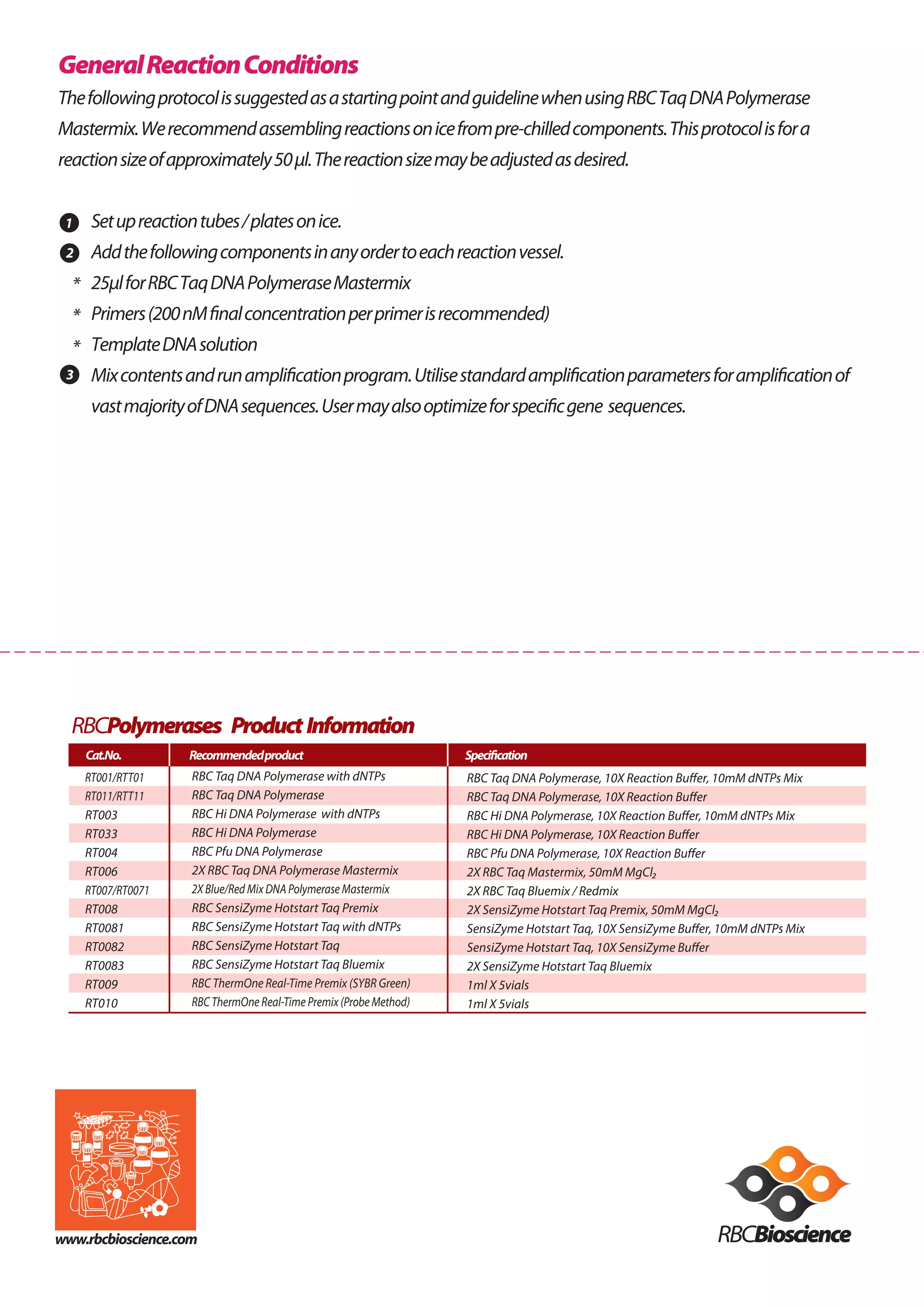 Rbc taq dna polymerase mastermix v2.0 | PDF | Chemistry | Science
