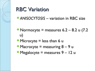 RBC Variation | PPT