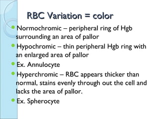 RBC Variation | PPT