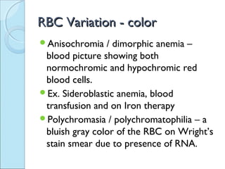 RBC Variation | PPT