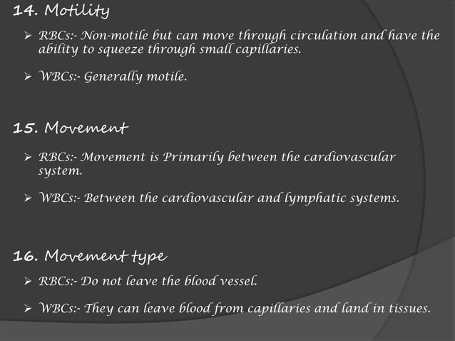 Rbc vs wbc, basic difference between RBCs & WBCs, blood cells, blood ...