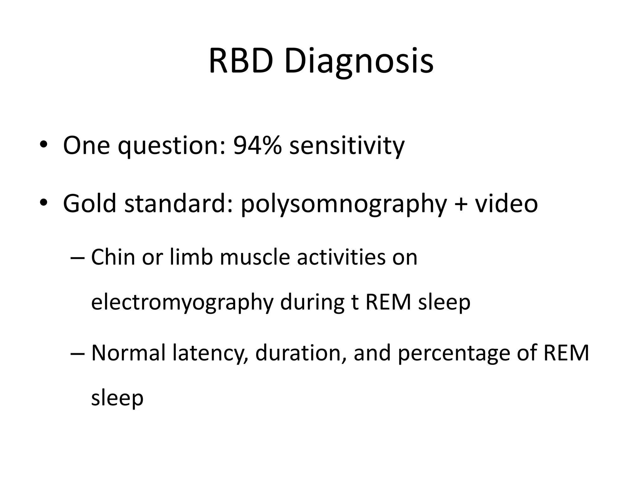 Rapid eye movement sleep behavior disorders | PPTX