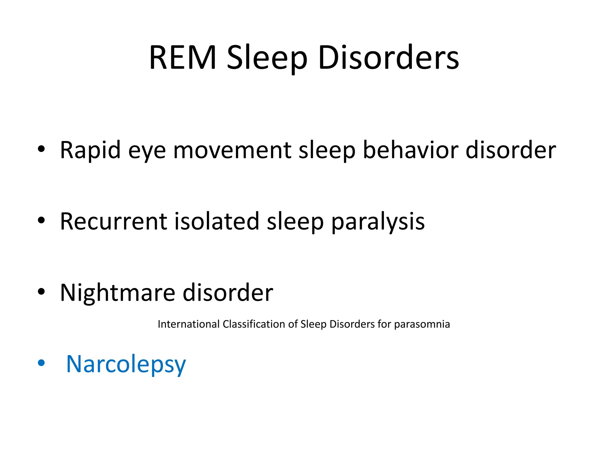 Rapid eye movement sleep behavior disorders | PPTX
