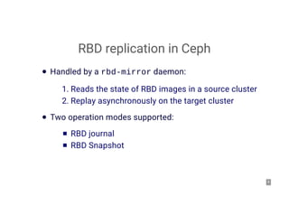 Evaluation of RBD replication options @CERN | PPT