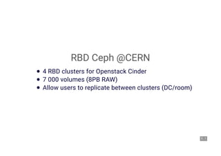 Evaluation of RBD replication options @CERN | PPT