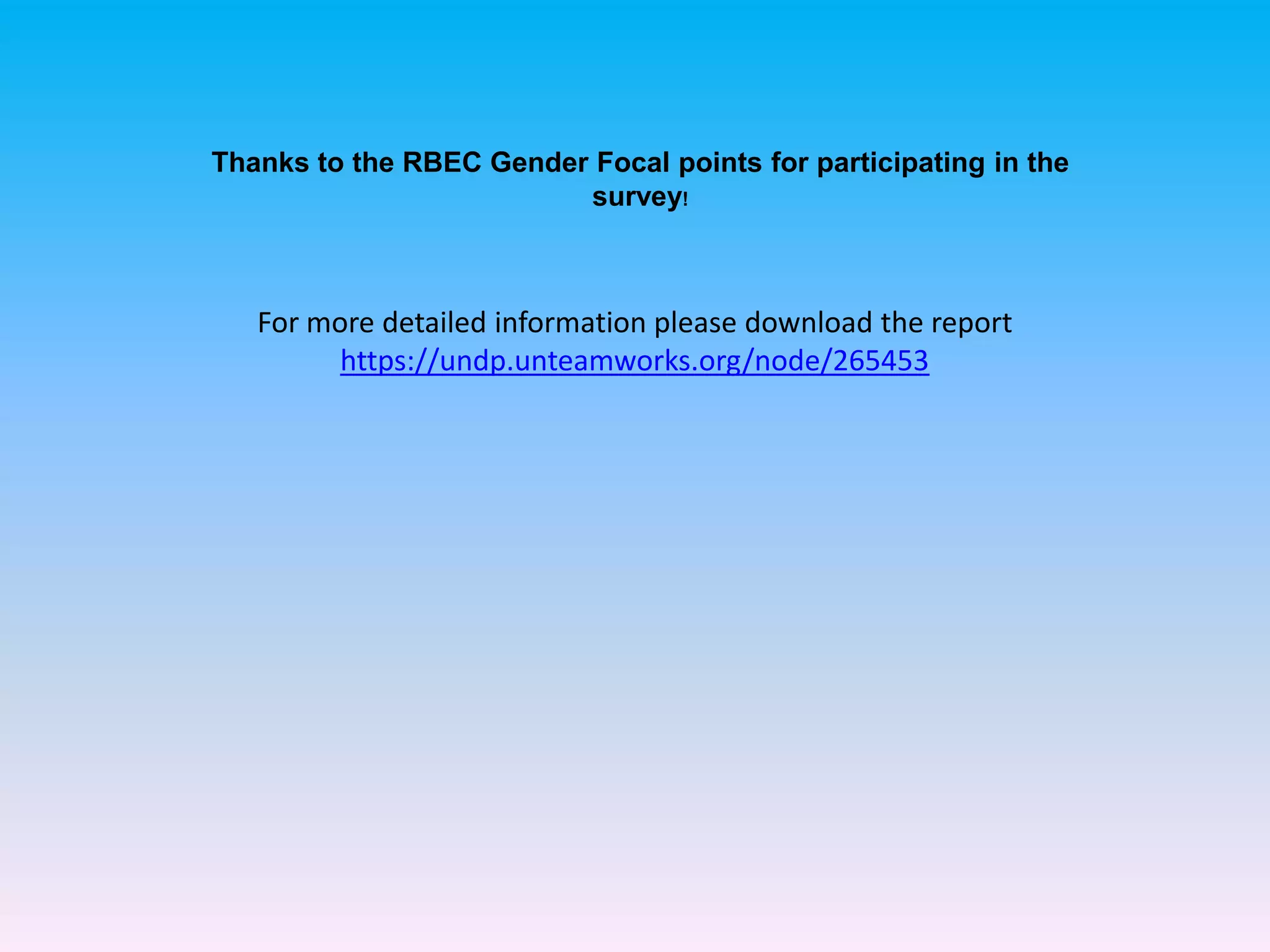 Rbec country offices gender survey 2012 | PPT | Free Download