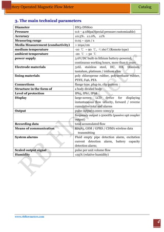 RBEFB battery operated magnetic flowmeter converter 2017 | PDF