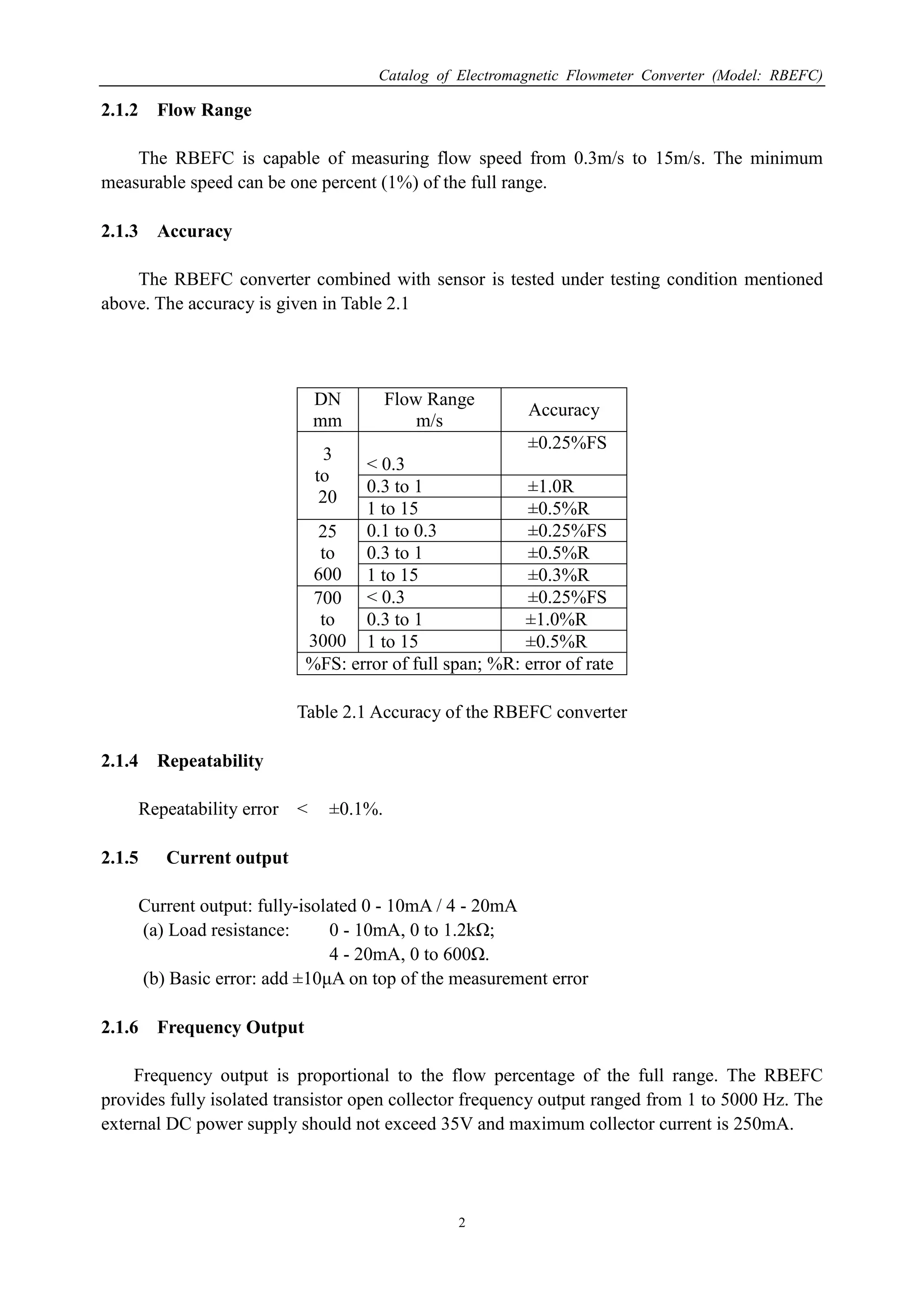 RBEFC Magnetic Flow Converter/Transmitter Catalog 2016 | PDF