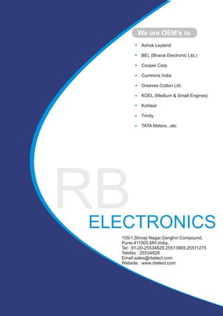 R b electronics brochure | PDF | Auto Technology | Automotive