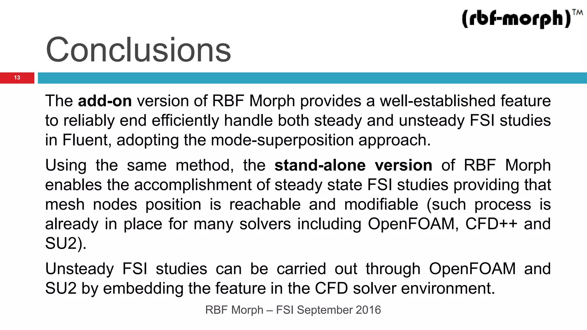 RBF Morph FSI features | PPT