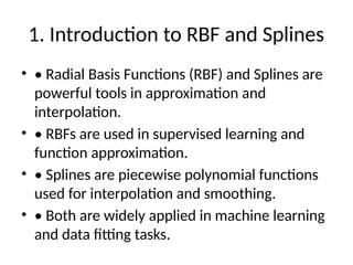 RBF_and_Splines_Presentation.pptx machine learning | PPTX