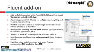 Fast FSI in the Fluent Solver using RBF Morph Modal Superposition ...