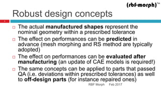 RBF update of CAE models on actual manufactured shapes | PPT