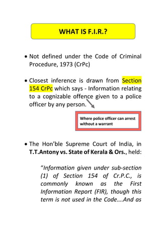 F.I.R. | PDF | Crime & Harmful Acts to Individuals, Society & Human Right Violations | Sensitive ...