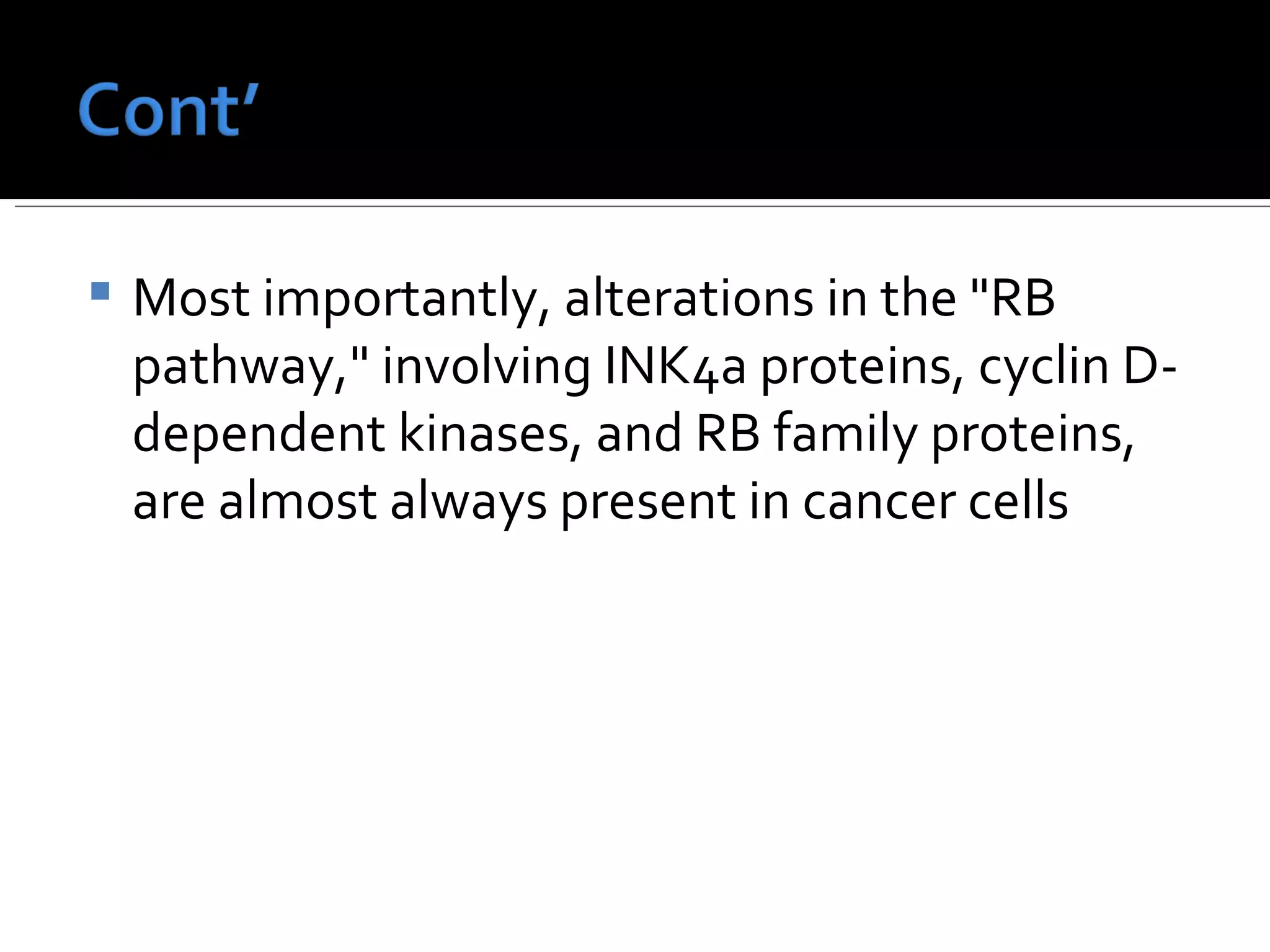 Rb gene and cell cycle | PPT