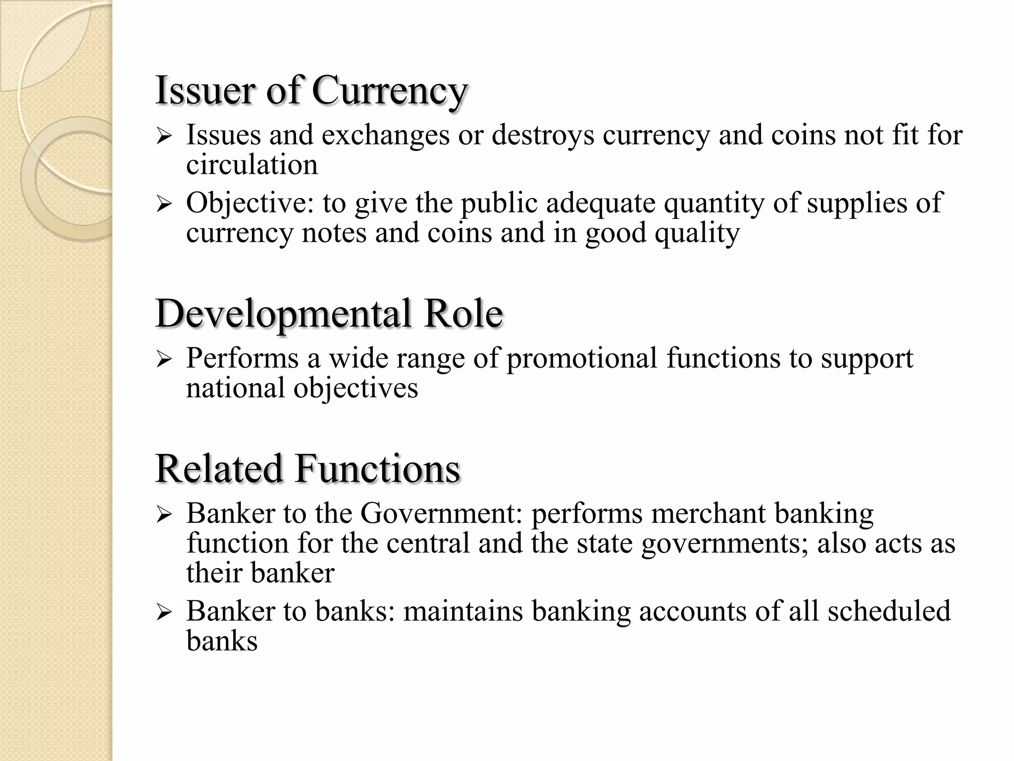 RBI Presentation | PPTX | Business Banking & Finance | Business