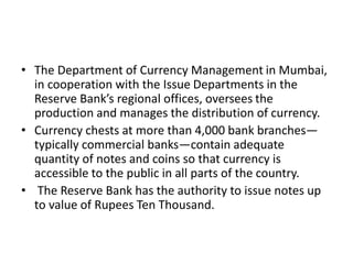 Reserve Bank Of India | PPTX | Business Banking & Finance | Business