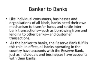 Reserve Bank Of India | PPTX | Business Banking & Finance | Business