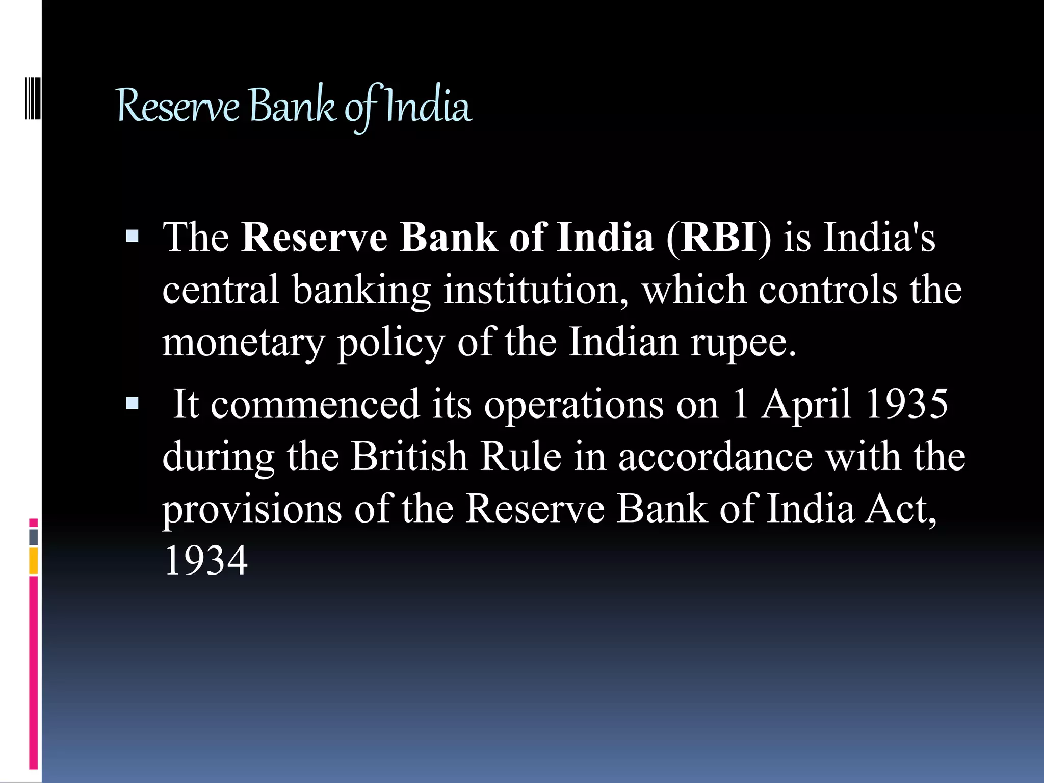 Reserve Bank of India | PPTX