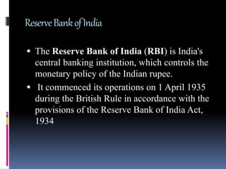 Reserve Bank of India | PPT