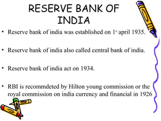 Reserve Bank Of India (RBI) | PPT