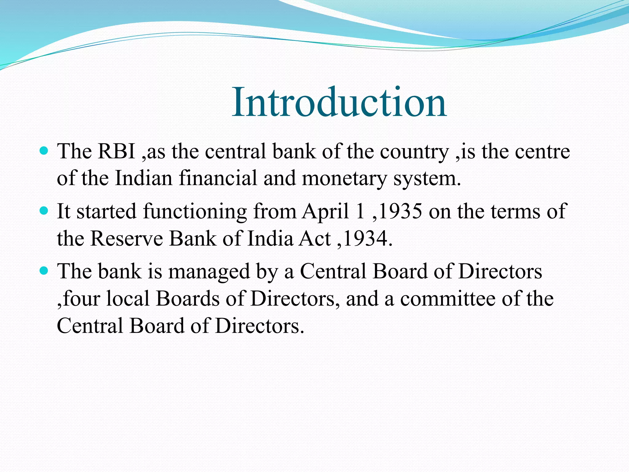 RESERVE BANK OF INDIA | PPTX