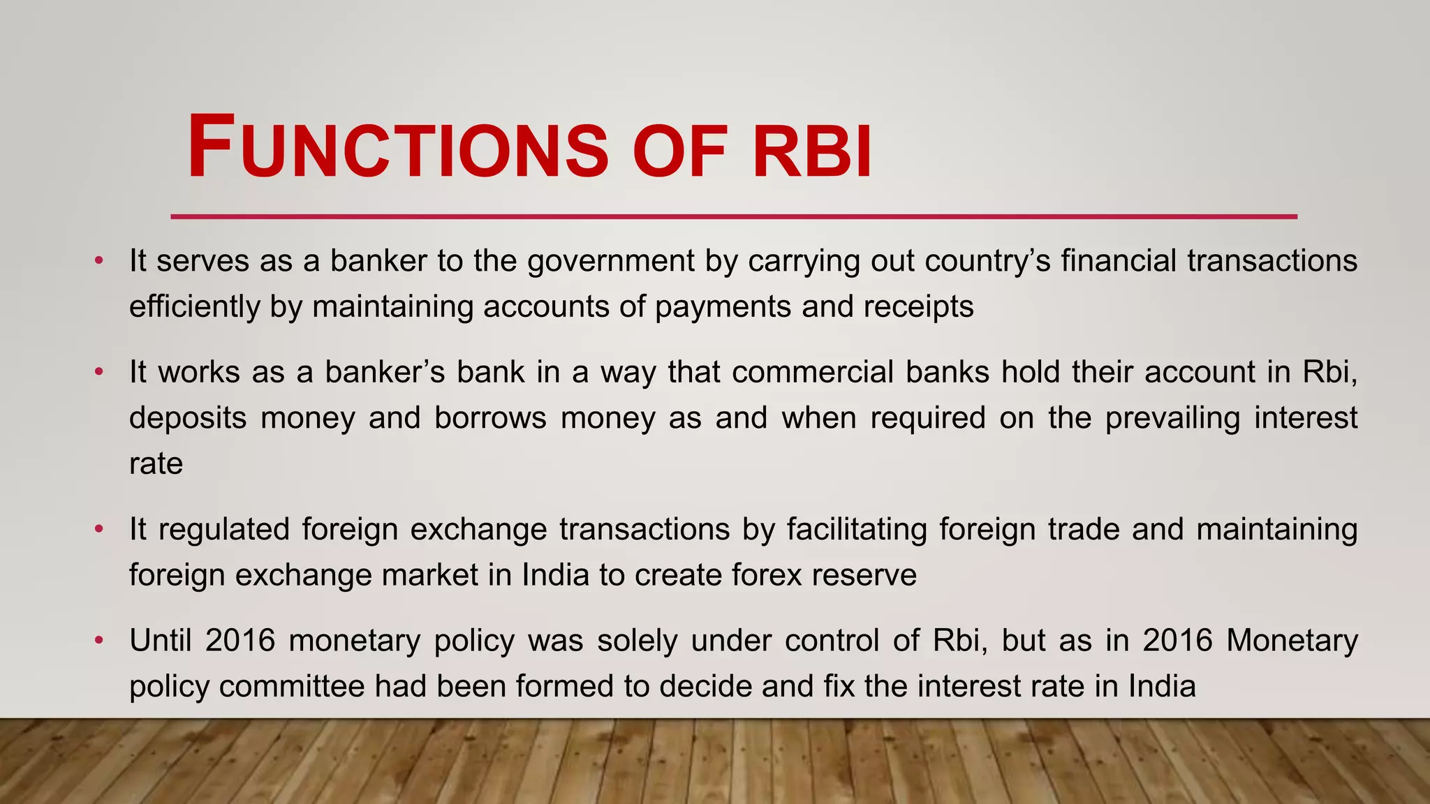 Rbi - Reserve Bank of India | PPTX